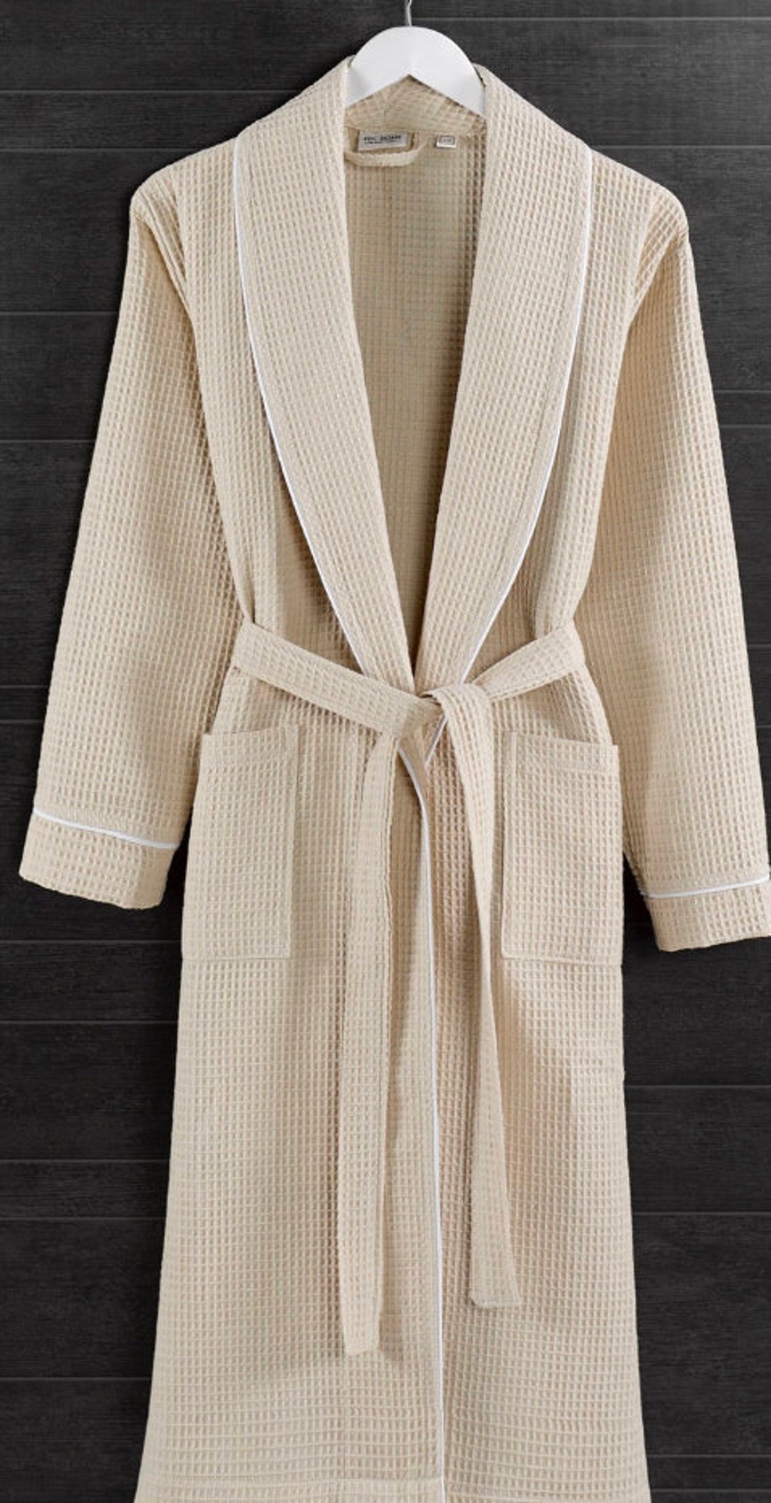 Waffle Pure Turkish Cotton Bathrobe Robe Lightweight Spa - Etsy