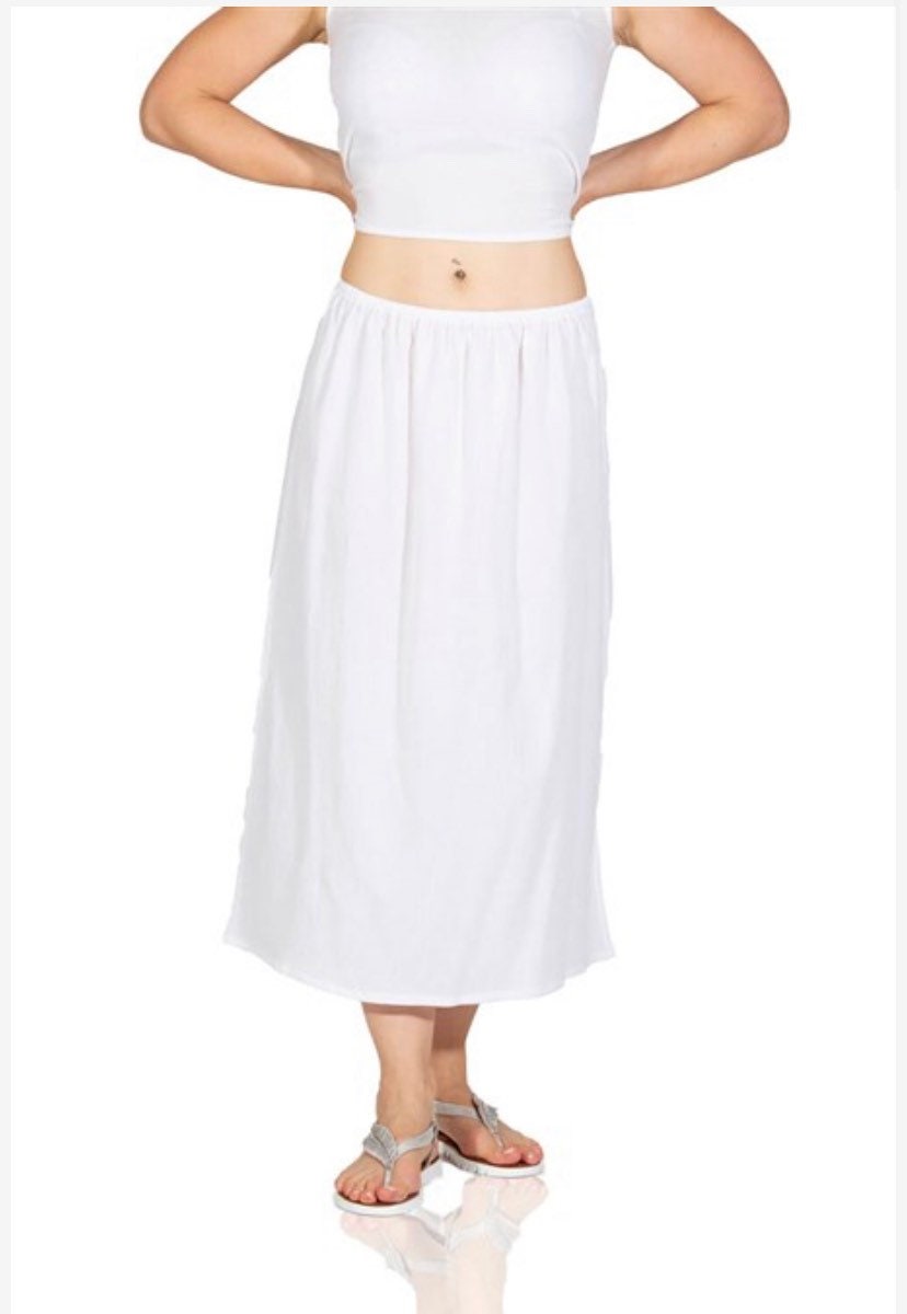 Turkish Cotton Maxi Half Dress Slip , White, Black Gauze Cotton Under ...