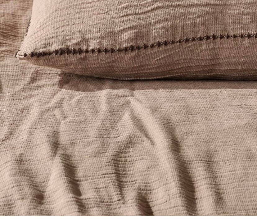 Linen Bedding Set Beigesoftened and Washed Linen Quilt | Etsy