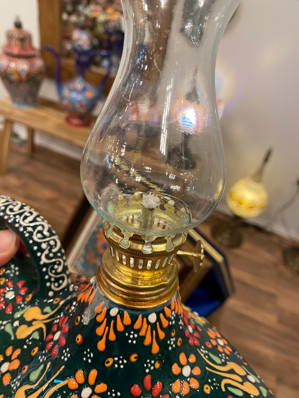 Aladdin Lamp Gas Lamp Authentic Hand Painted Ceramic Special | Etsy