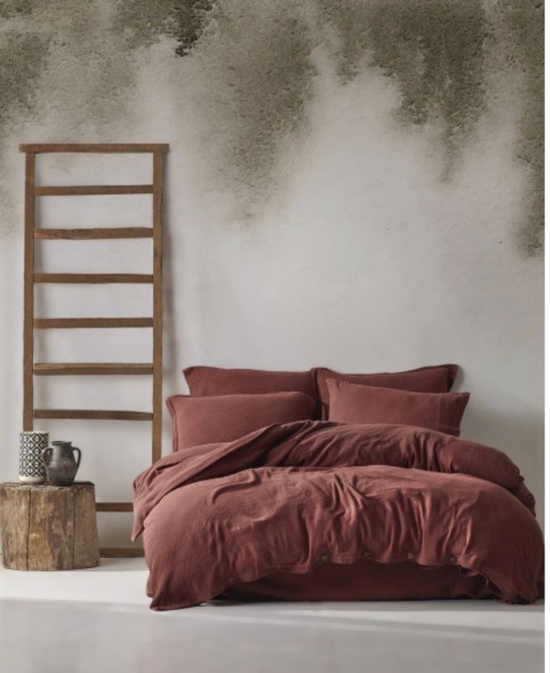 Linen Bedding Set Beigesoftened and Washed Linen Quilt | Etsy