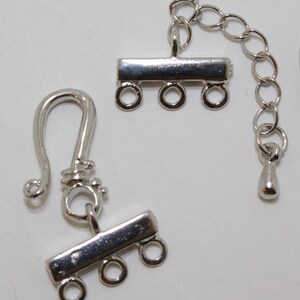Classy Silver Hook and Eye With Extension Chain Clasp Multi - Etsy