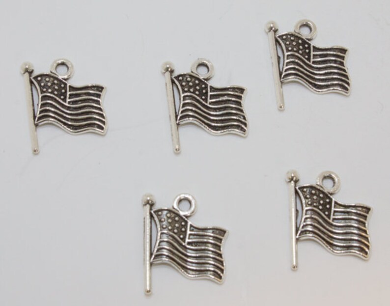 Adorable American Flag Charms 5PC - Etsy