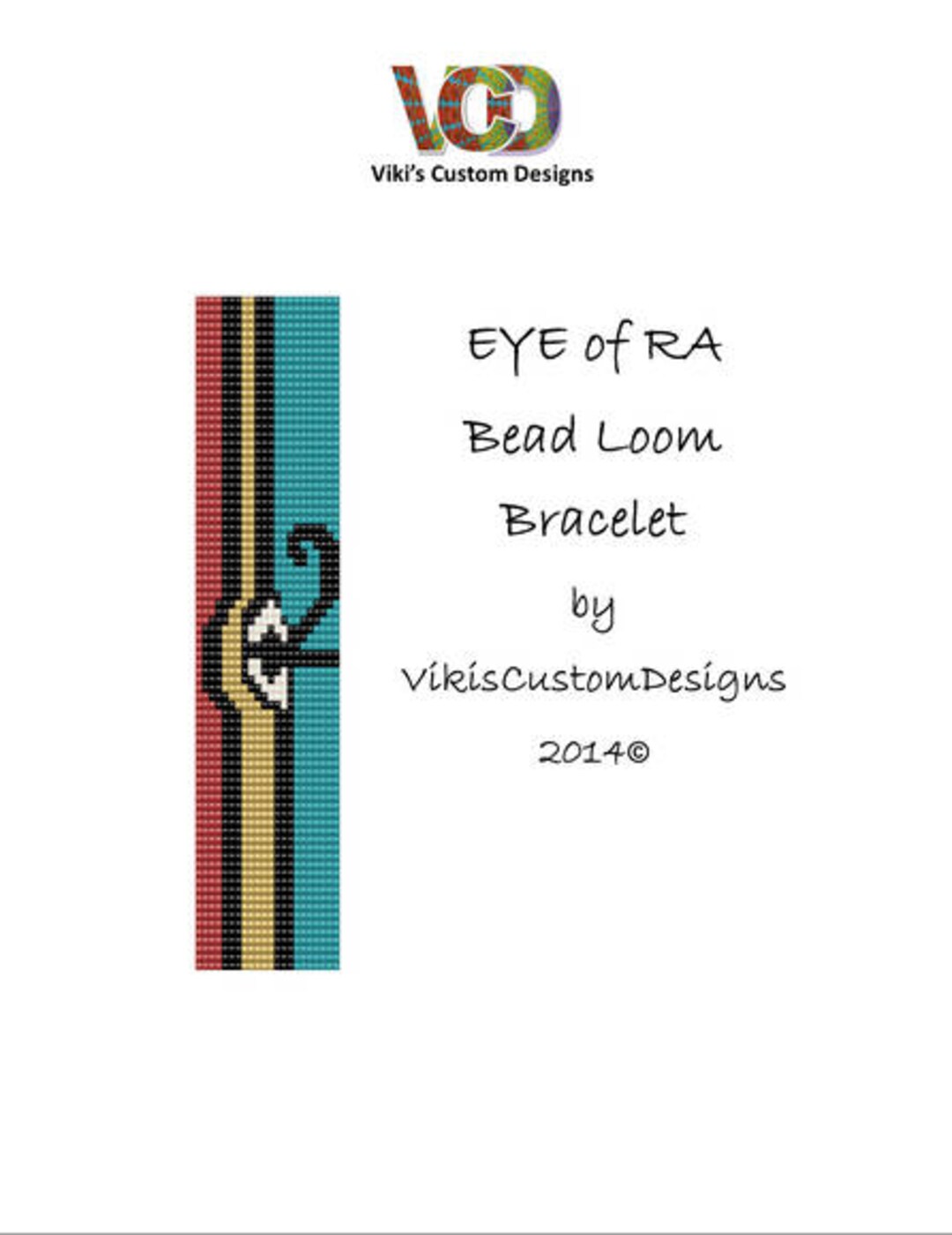 Eye of RA Bead Loom Bracelet Pattern by Vikiscustomdesigns - Etsy