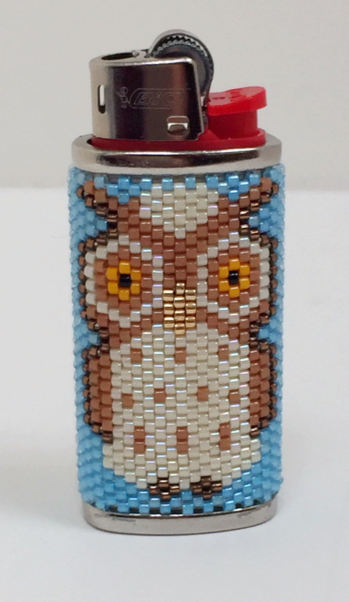 Owls Tubular Peyote Stitch Mini Lighter Case Pattern - Etsy