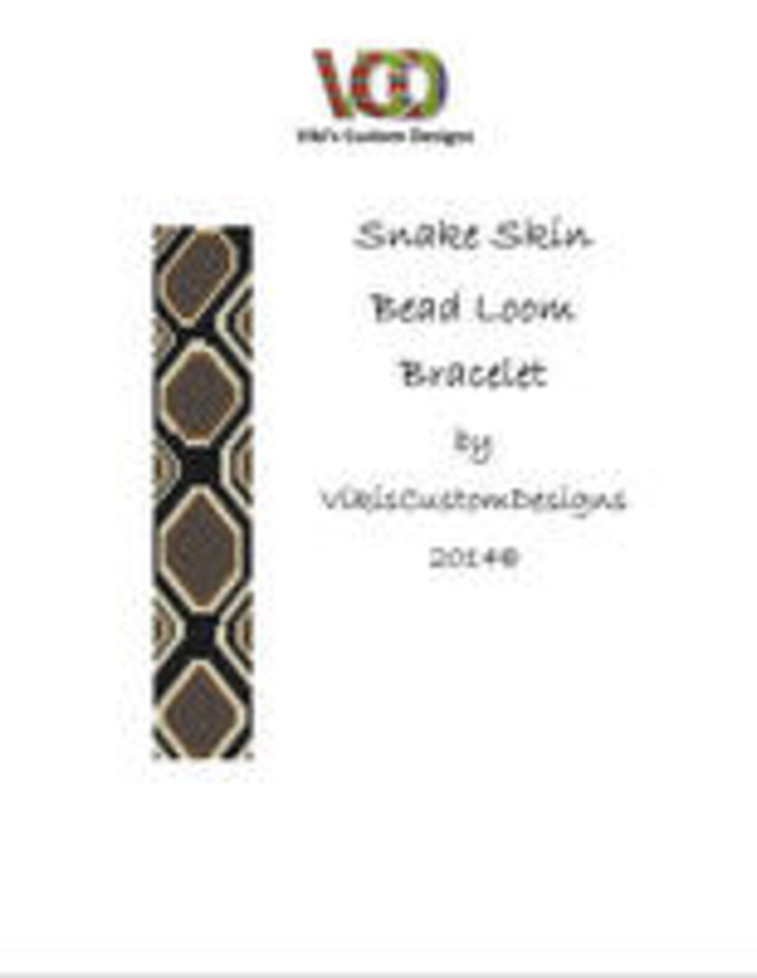 Snake Skin Bead Loom Bracelet Pattern by Vikiscustomdesigns - Etsy