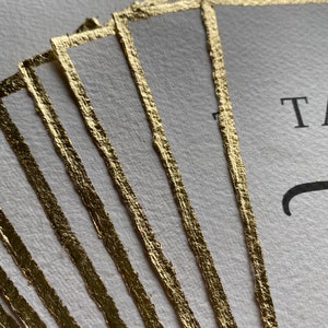 Table Numbers Printed on Handmade Paper With Gold, Silver or Rose Gold ...