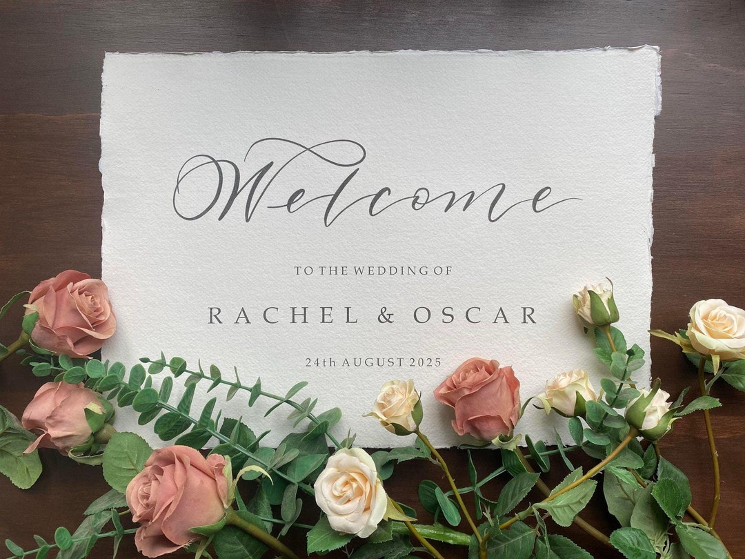 Welcome to Our Wedding Large A3 Sign, Welcome to the Wedding Of ...