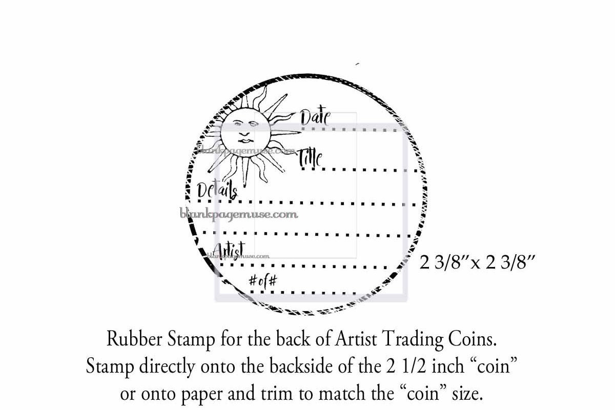 Artist Trading Coin Swap Information Art Rubber Stamp AT Coins ...