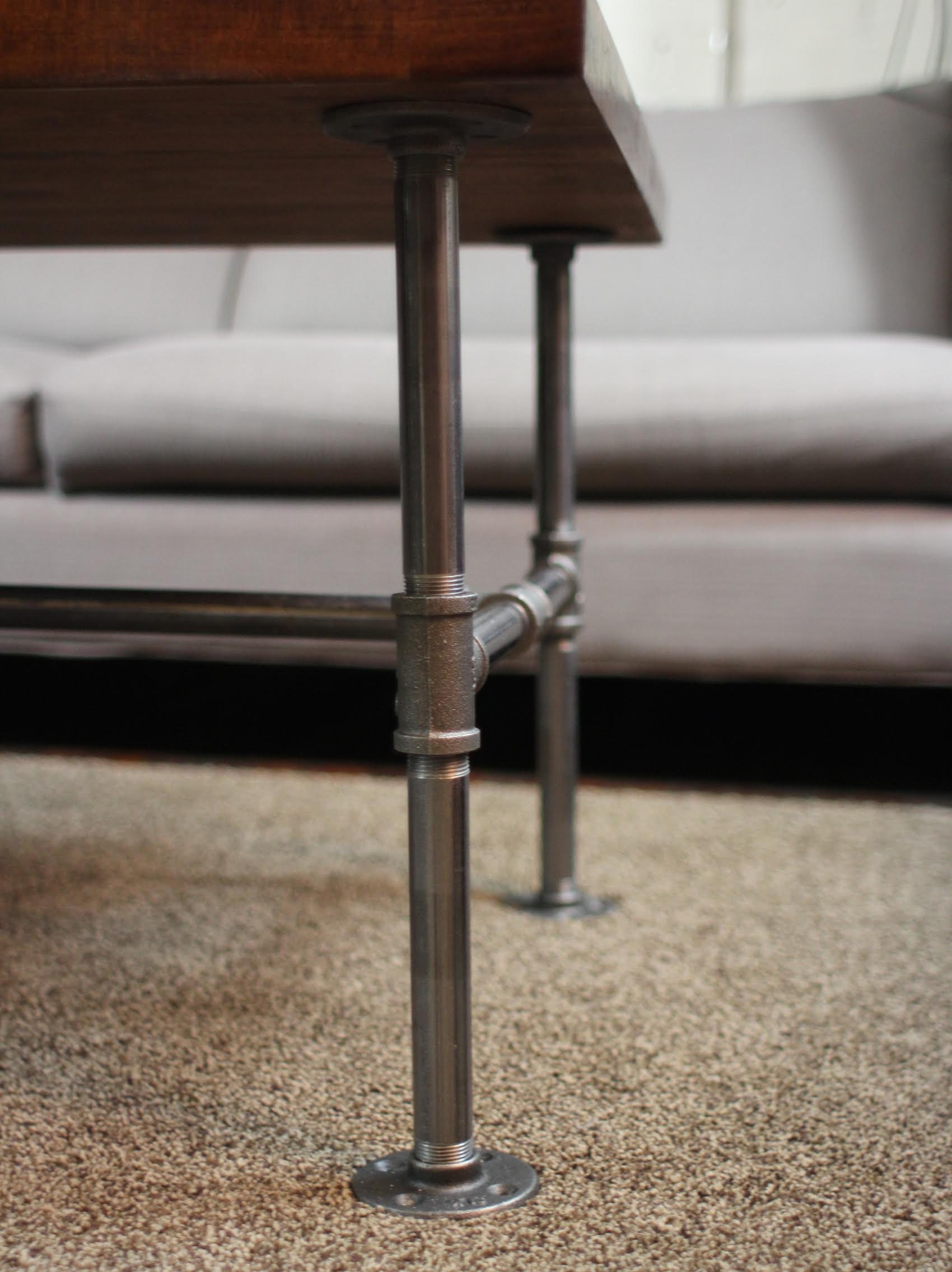 Sold--- Butcher Block + Steel Pipe Coffee Table - Etsy