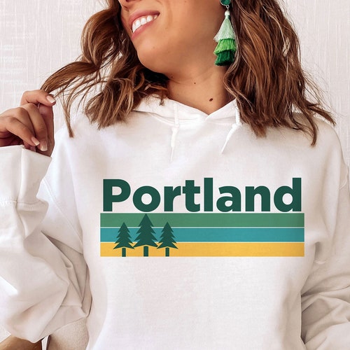 Portland Hoodie Adult Unisex Skyline Portland Oregon Hoodie - Etsy