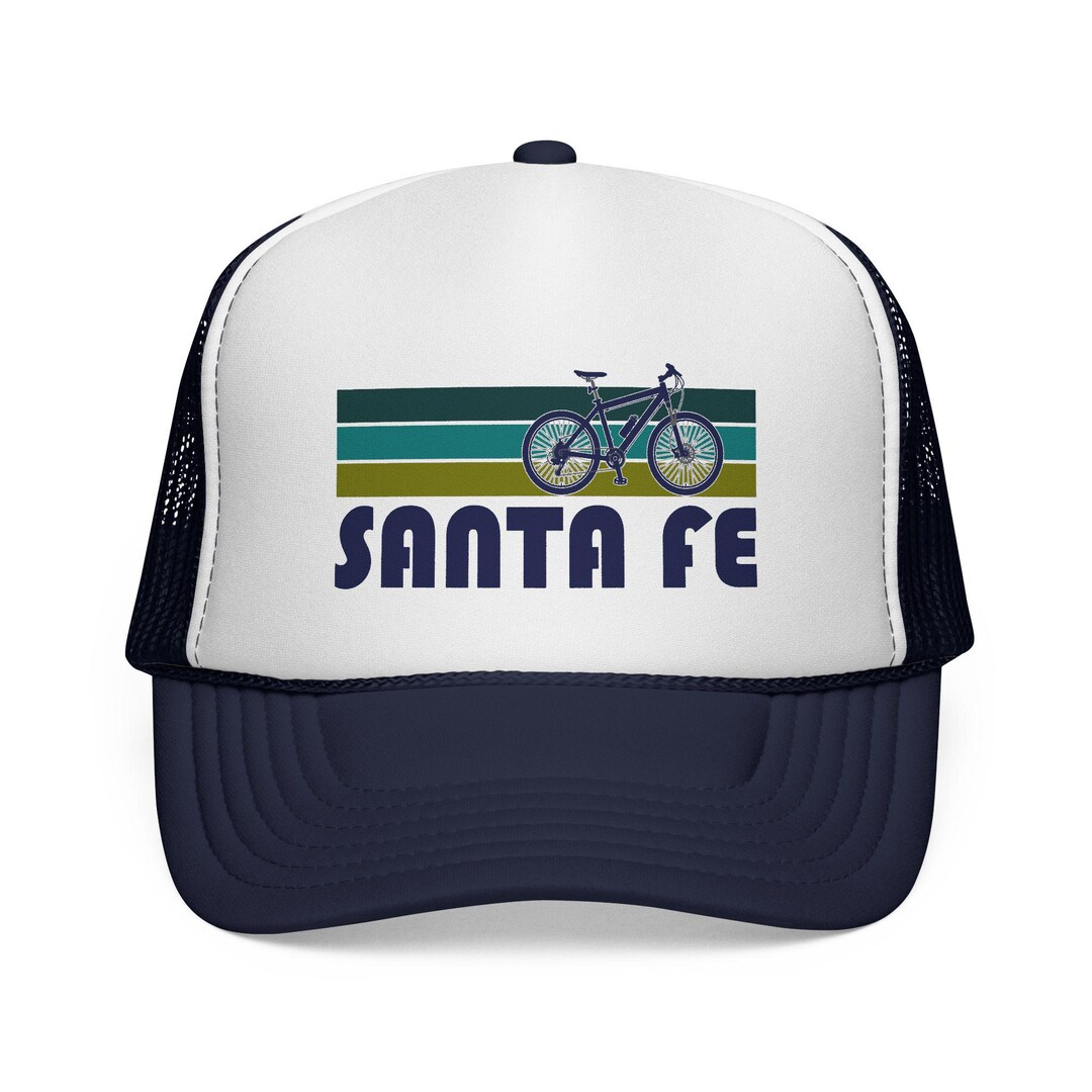 Santa Fe, New Mexico Retro Bike Trucker Hat - Vintage Style Santa Fe ...