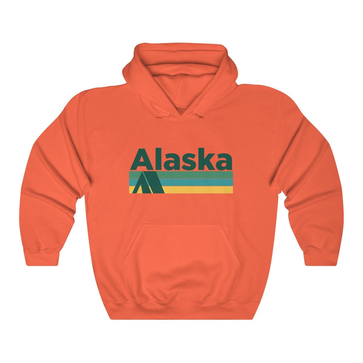 Alaska Hoodie Retro Camping Adult Unisex Alaska Hoodie / | Etsy