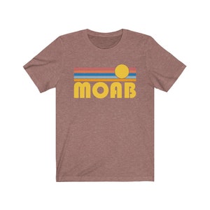 Moab, Utah T-shirt Retro Sunset, Adult Unisex Moab T Shirt ...