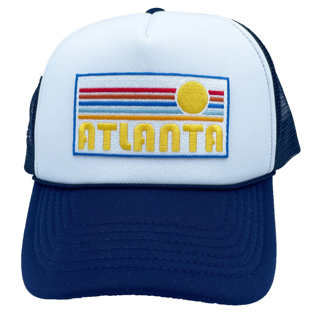Atlanta, Georgia Trucker Hat, Retro Sun Snapback Atlanta Hat / Adult ...