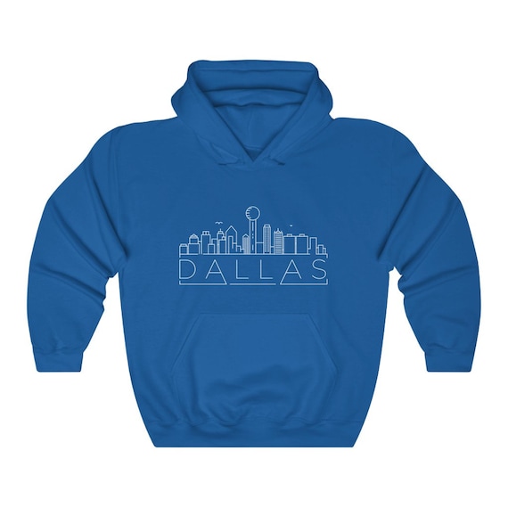 Dallas Hoodie Adult Unisex Skyline Dallas Texas Sweatshirt | Etsy