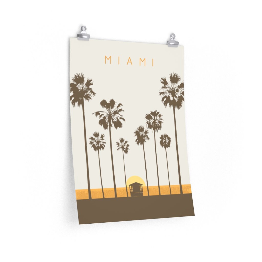 Miami Florida Poster Print Premium Art Miami Poster | Etsy