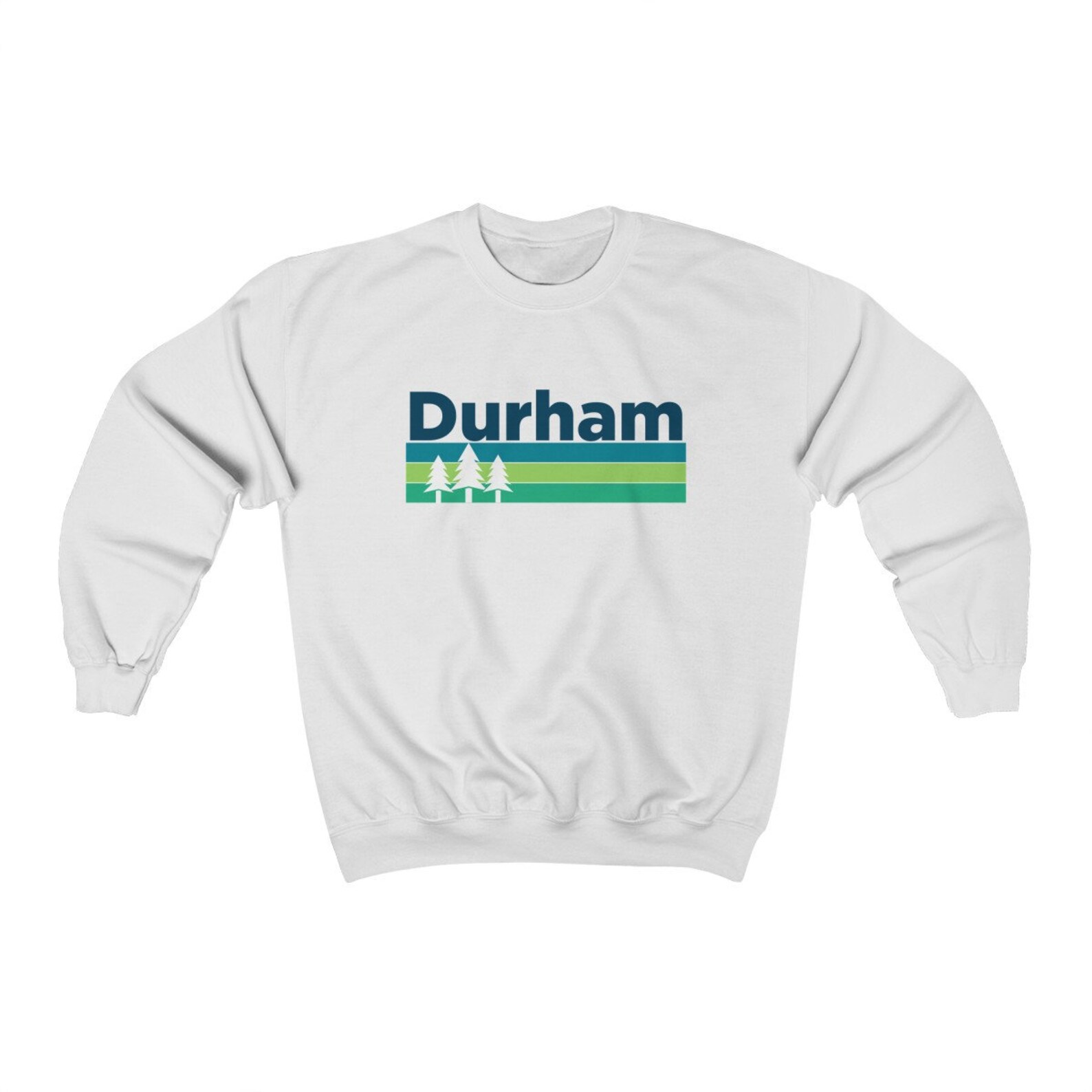 Durham North Carolina Sweatshirt Retro Trees Adult Unisex | Etsy