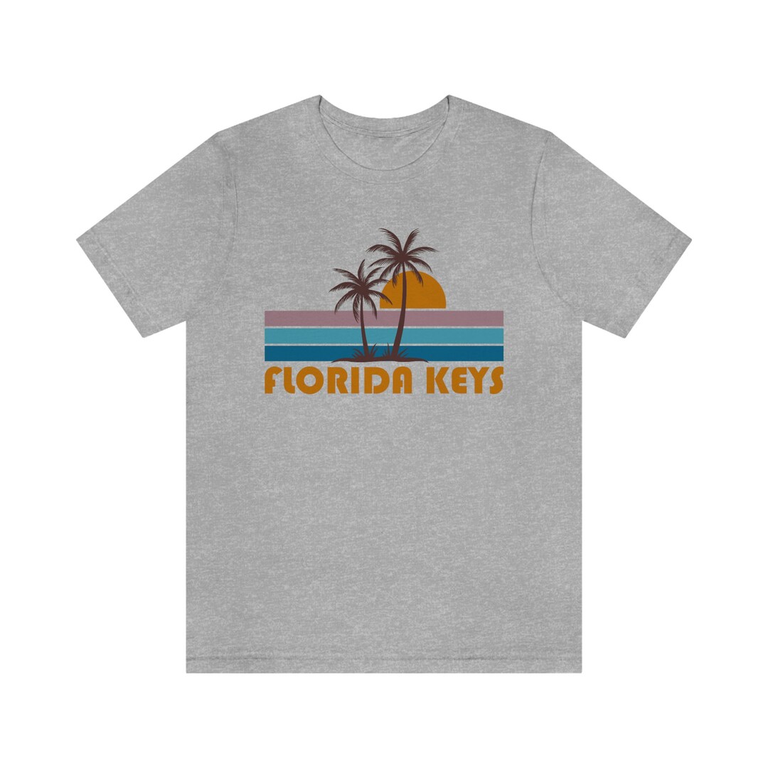 Florida Keys T-shirt, Retro Palm Tree Unisex Florida Keys Shirt ...