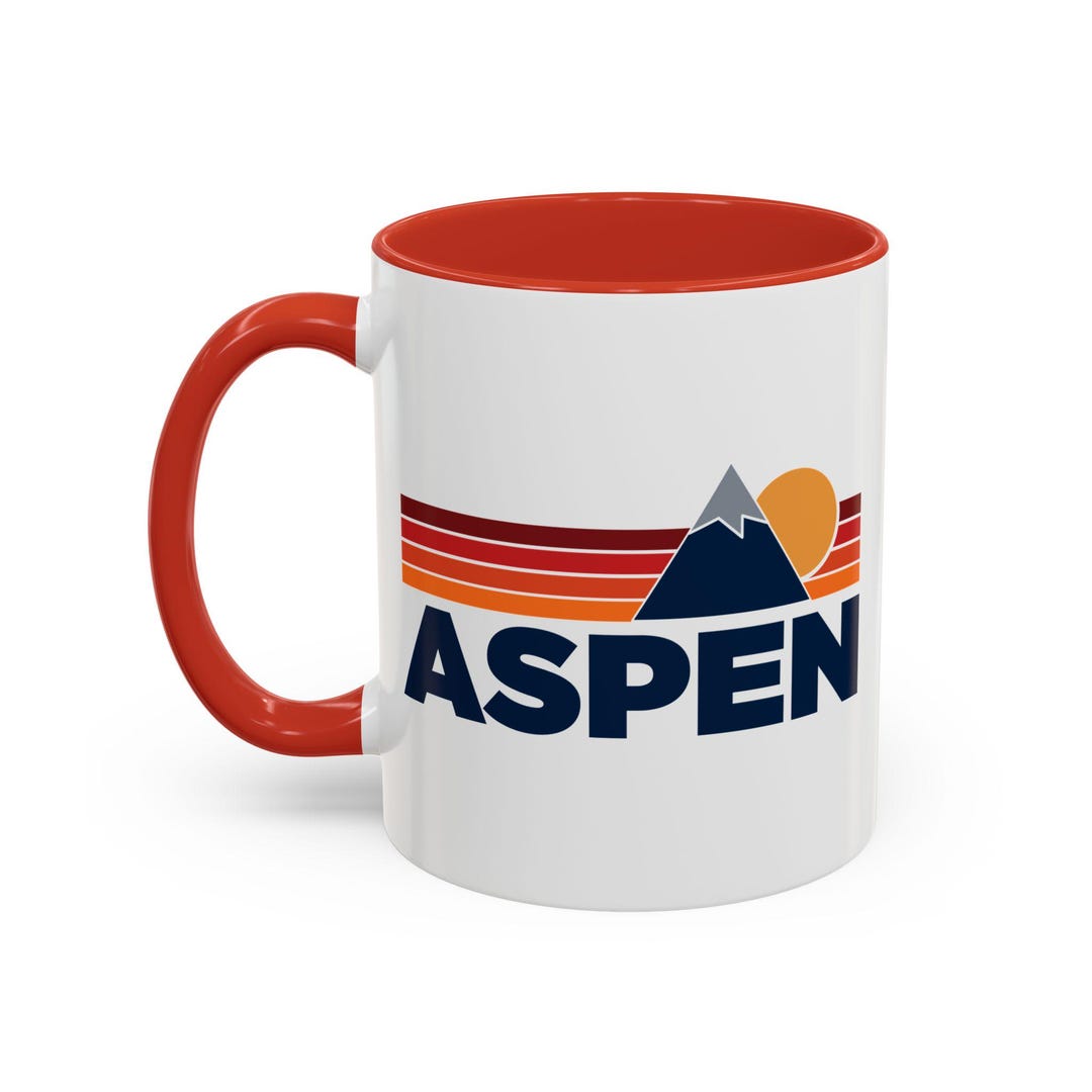 Aspen, Colorado Mountain Sunset Accent Coffee Mug 11oz, Nature Lover ...