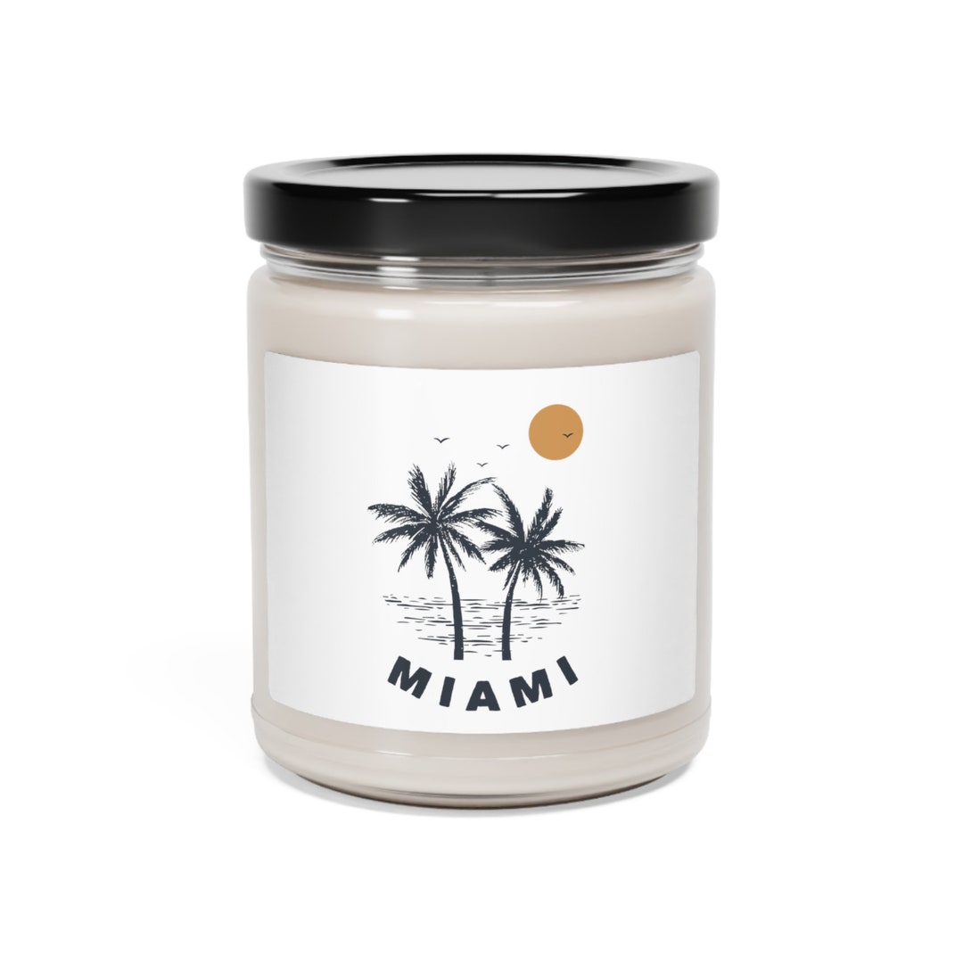 Miami, Florida Candle, Scented Soy Miami Candle, 9oz Personalization ...