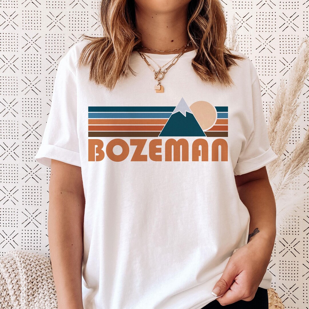 Bozeman, Montana Graphic Tee, Retro Mountain Unisex Bozeman T Shirt ...