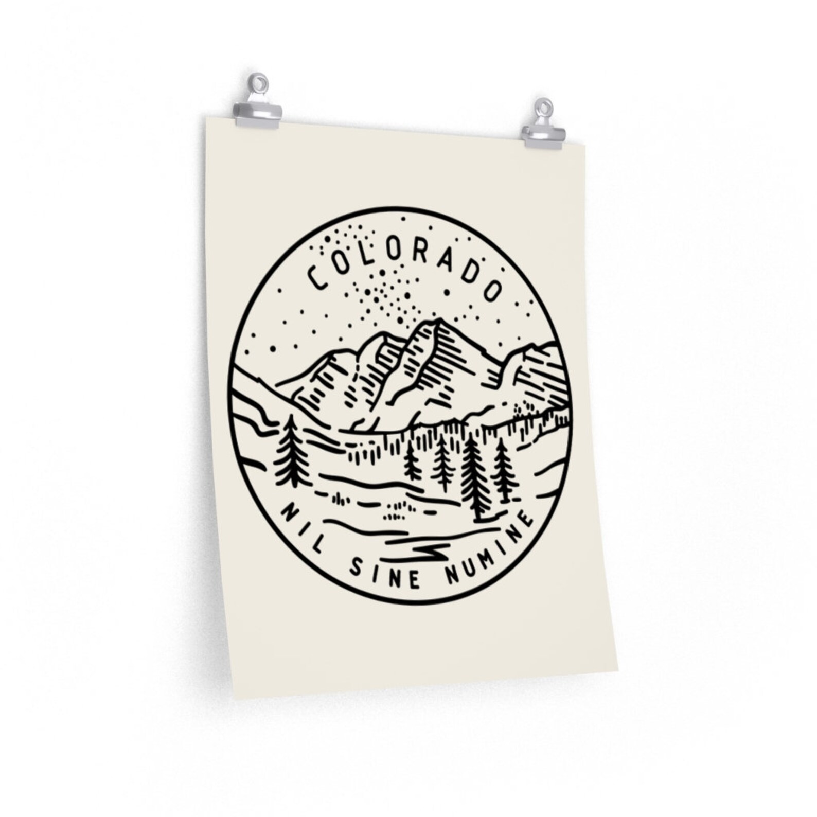 Colorado Poster State Design Colorado Print / Picture / Hand - Etsy
