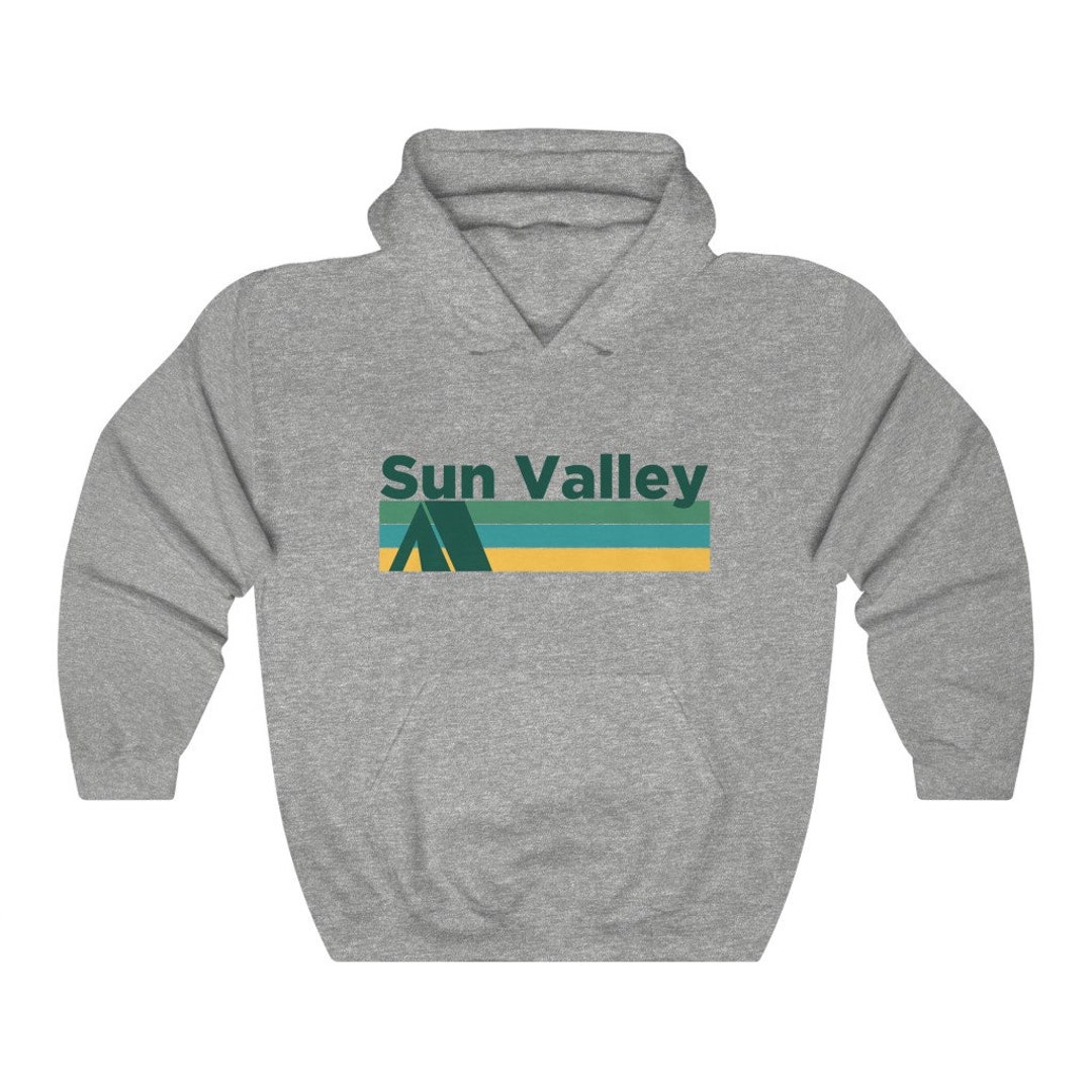 Sun Valley, Idaho Hoodie, Retro Camping Adult Unisex Sun Valley ...