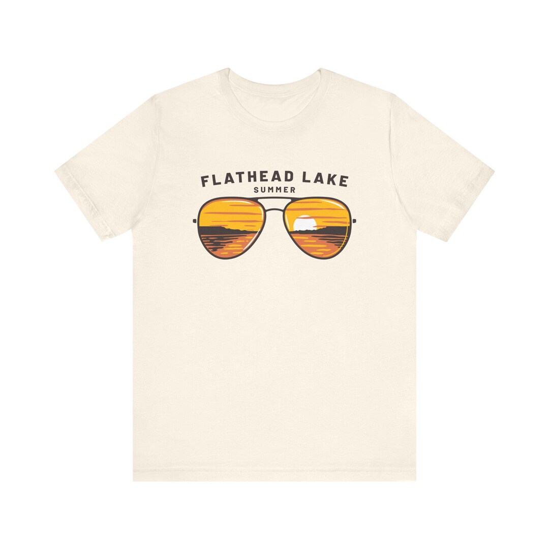 Flathead Lake, Montana T Shirt - Sunglasses Lake Graphic Tee - Etsy