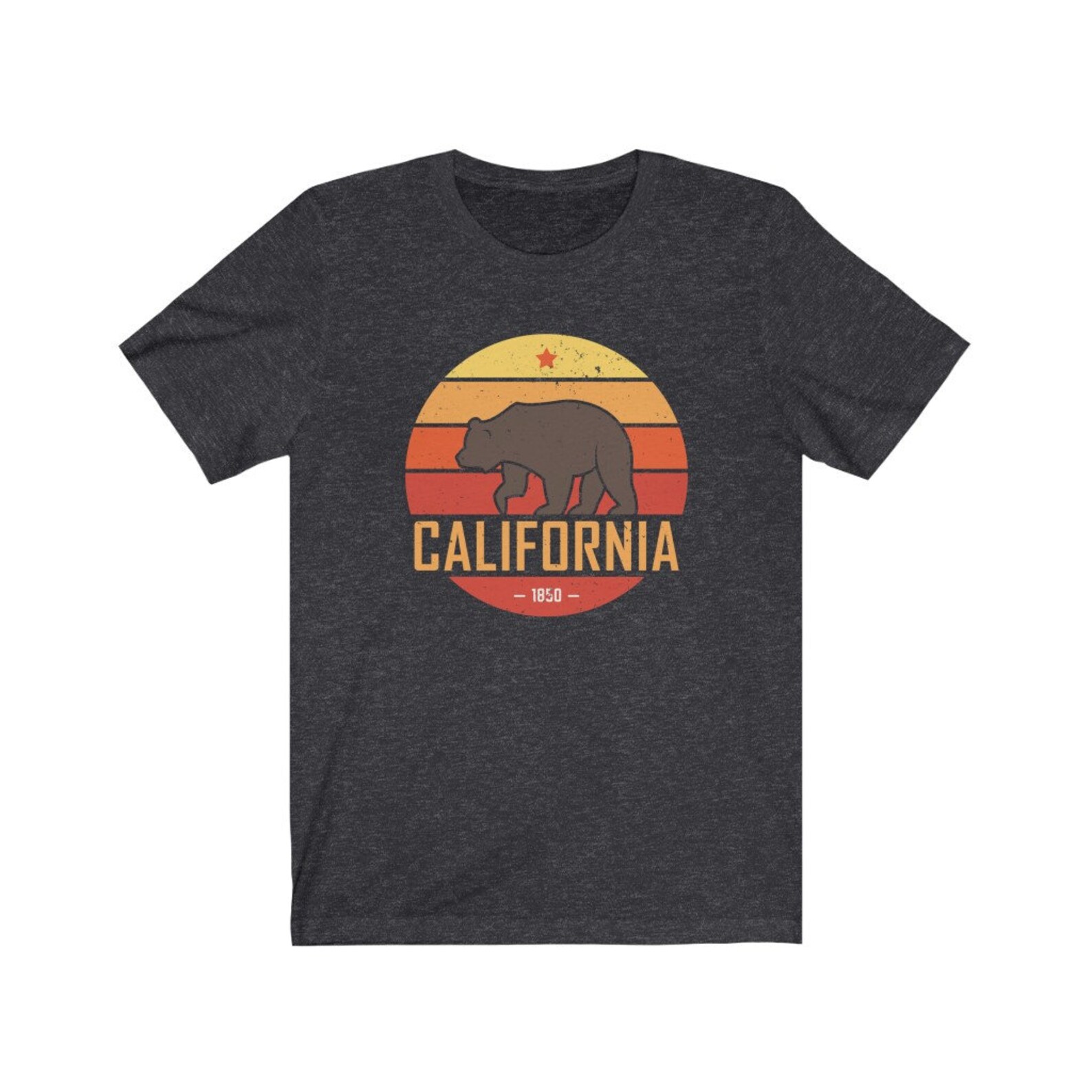 California T-shirt Retro Bear Unisex California Shirt - Etsy