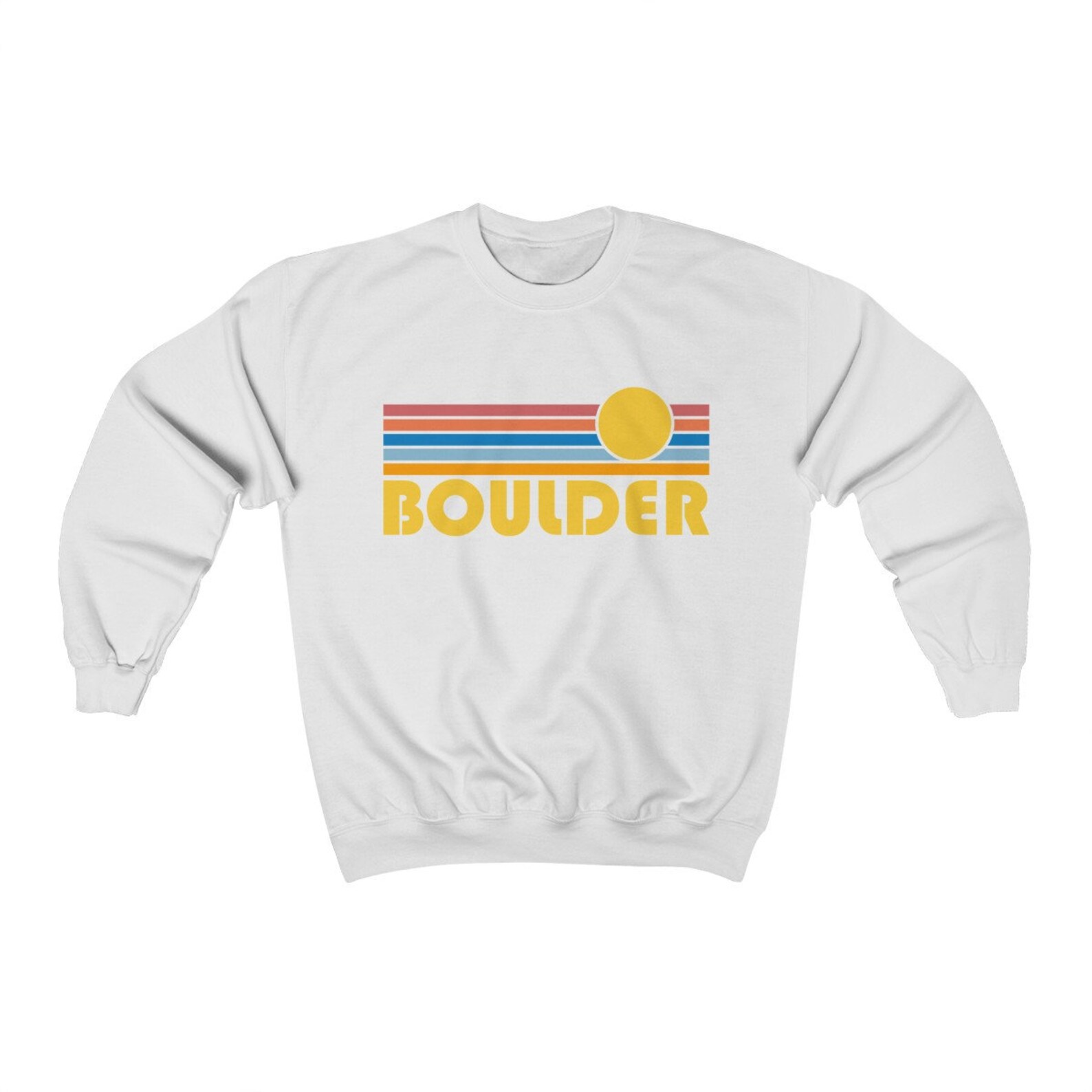 Retro Boulder Colorado Sweatshirt: Unisex Sunset Design - Etsy