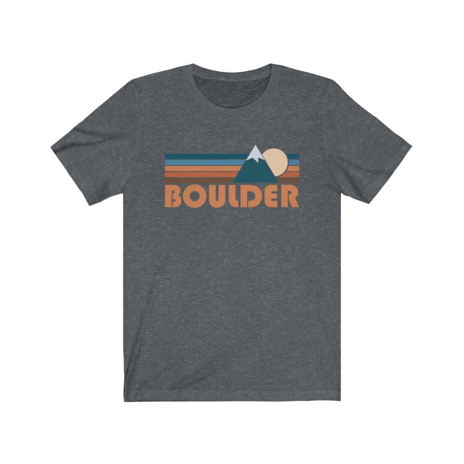 Boulder Colorado Shirt Retro Mountain Unisex Boulder | Etsy