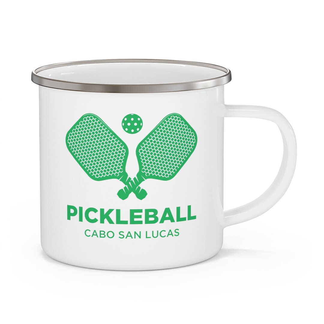Cabo San Lucas, Mexico Camp Mug, Retro Pickleball Enamel Campfire Cabo ...