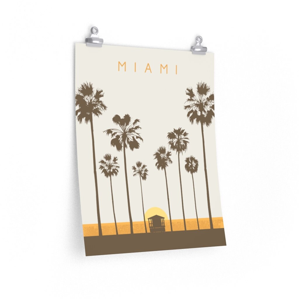 Miami Florida Poster Print Premium Art Miami Poster | Etsy