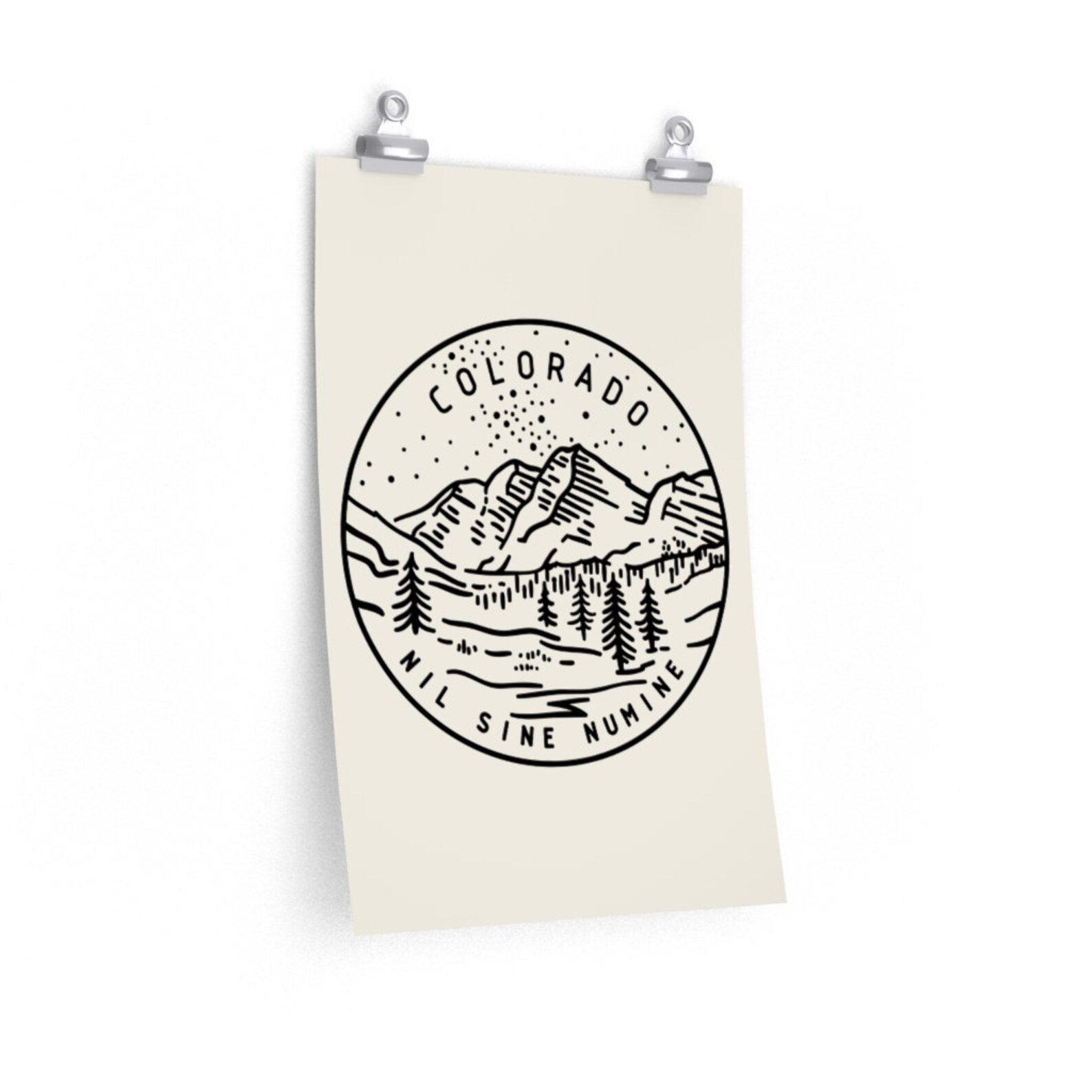 Colorado Poster State Design Colorado Print / Picture / Hand - Etsy