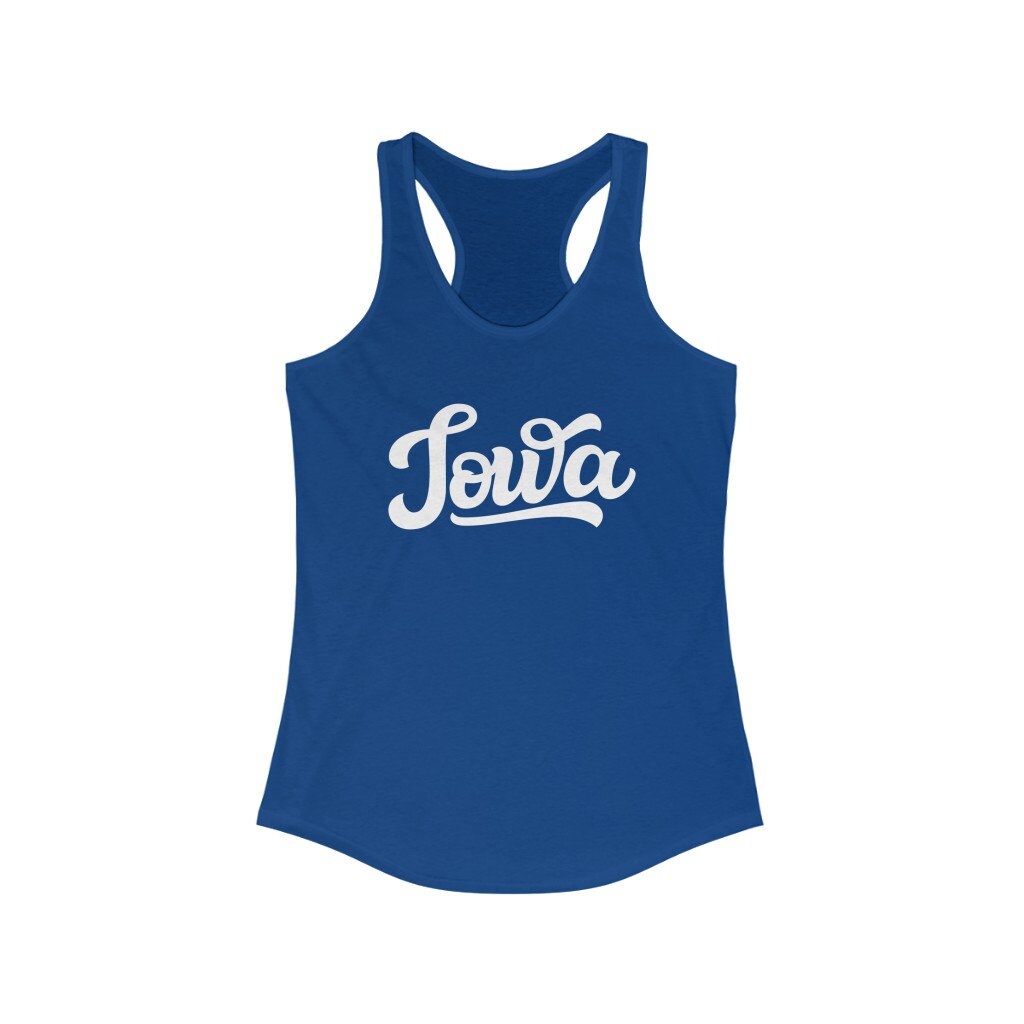 Iowa Women's Tank, Hand Lettered Women's Racerback Iowa Tank Top ...