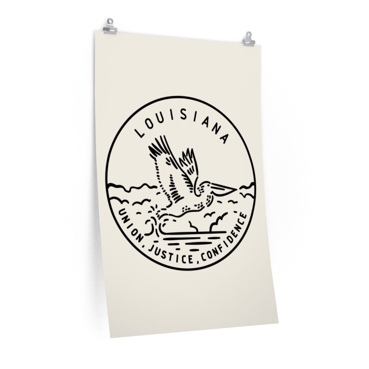 Louisiana Poster State Design Louisiana Print / Picture / | Etsy