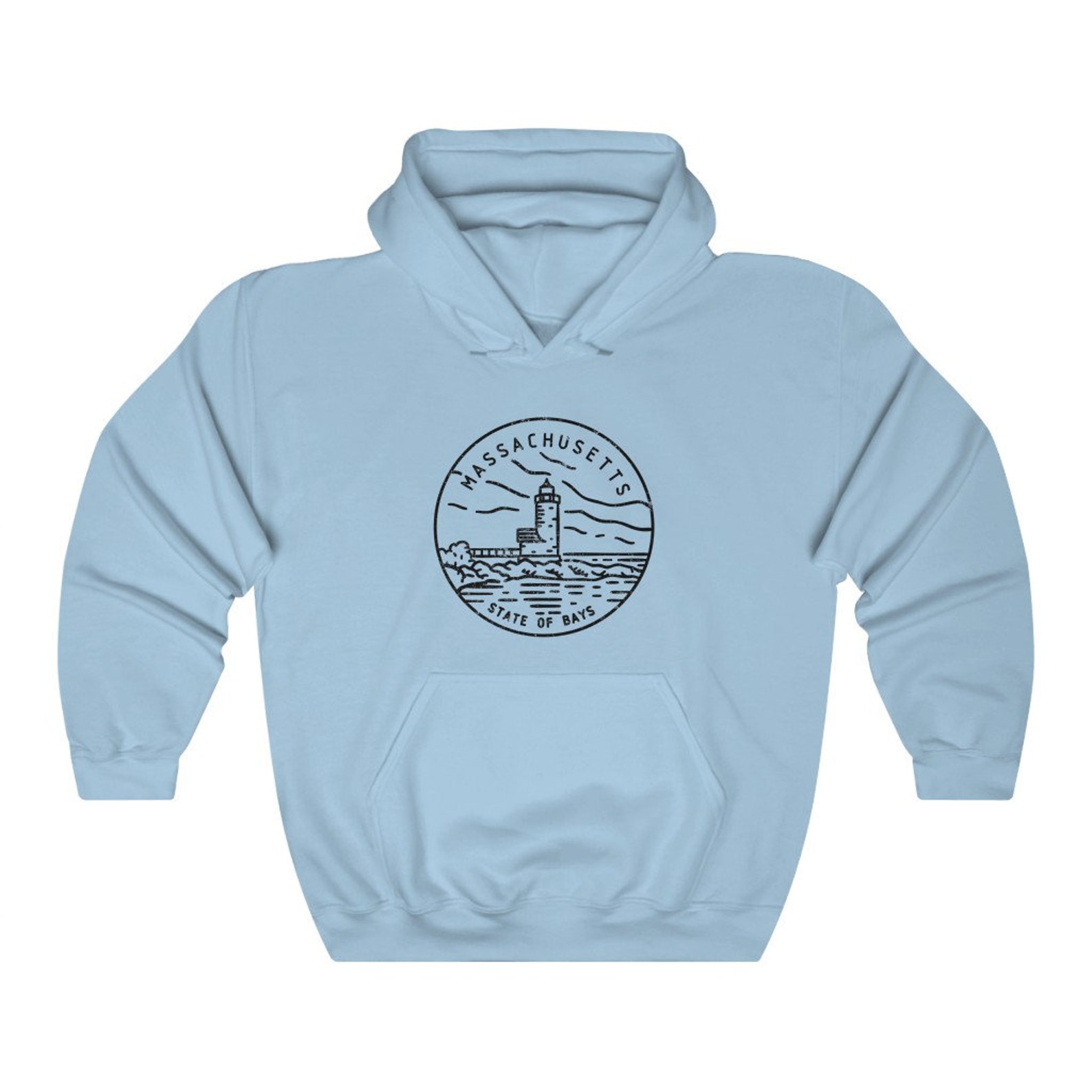 Massachusetts Hoodie Distressed State Design Adult Unisex - Etsy