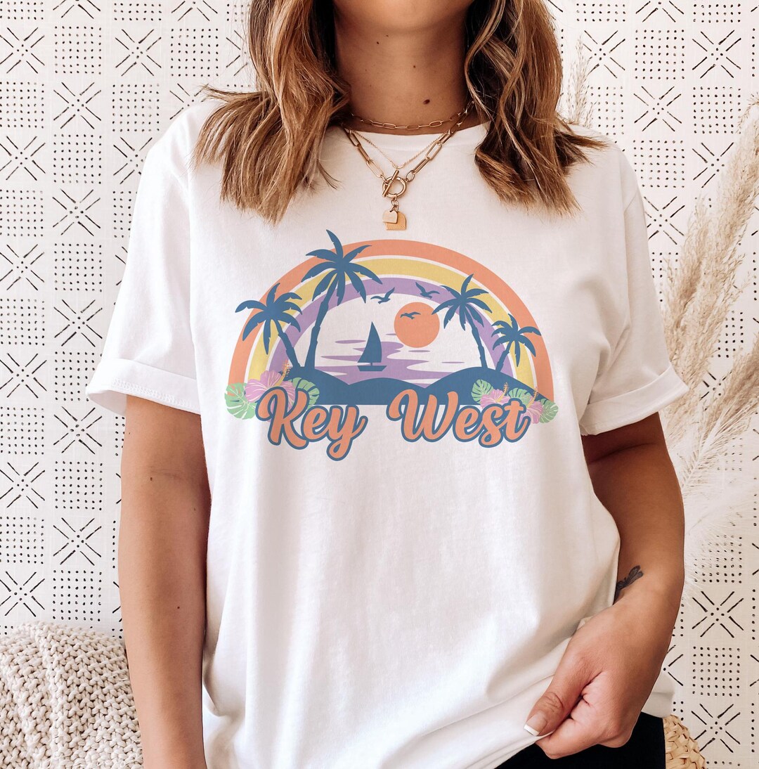 Retro Key West T-shirt: Unisex Beach Tee, Florida Souvenir - Etsy