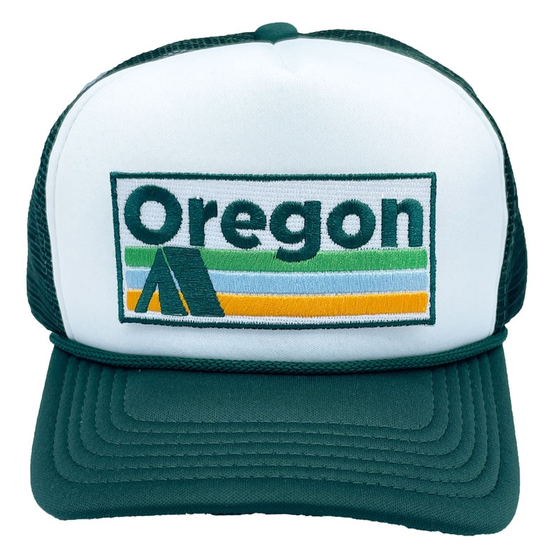Kids Oregon Trucker Hat ages 2-12 Retro Camping Oregon - Etsy