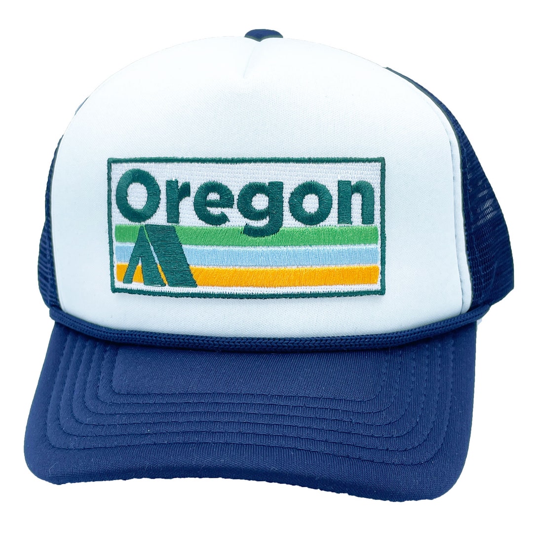 Kids Oregon Trucker Hat ages 2-12 Retro Camping Oregon - Etsy