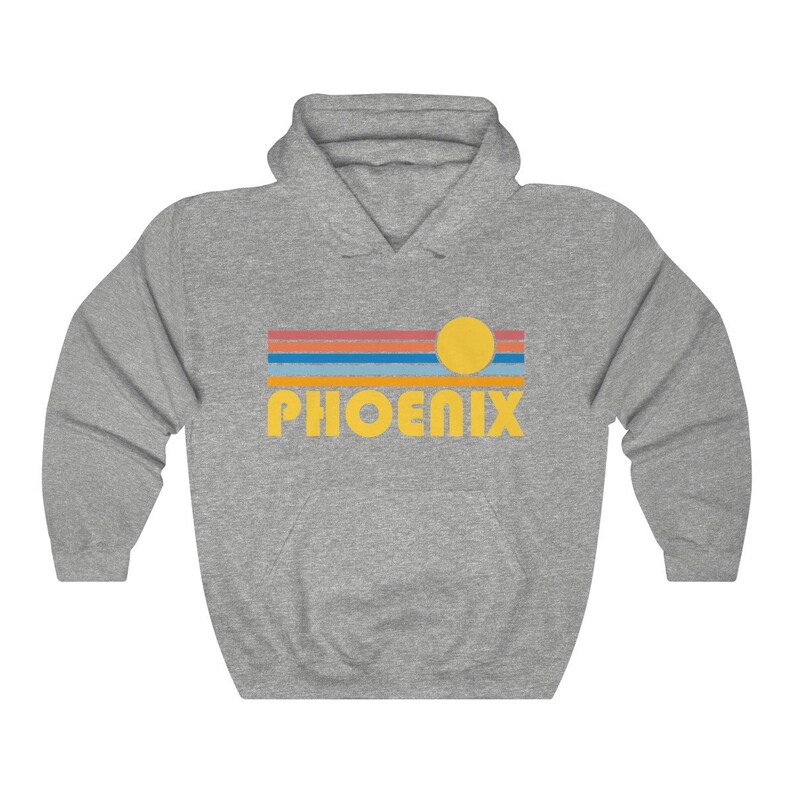 Phoenix Arizona Hoodie Retro Sunrise Unisex Phoenix - Etsy