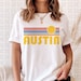 Austin, Texas T-shirt Retro Sunset, Adult Unisex Austin T Shirt ...