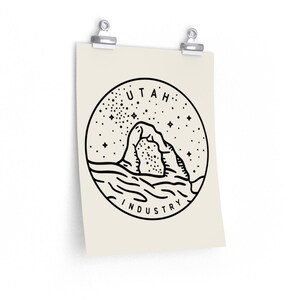 Utah Poster, State Design Utah Print / Picture / Hand Drawn Art ...