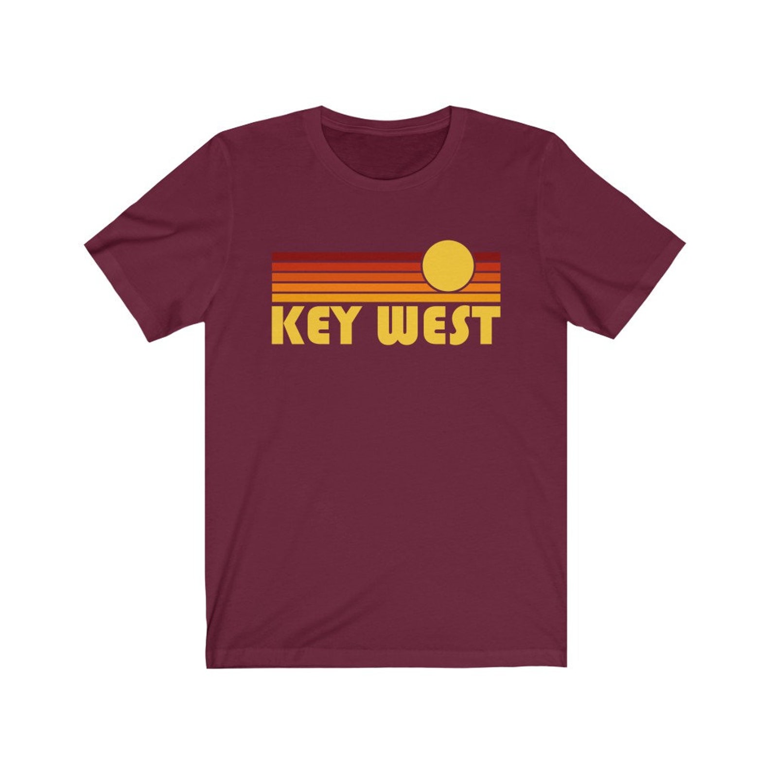 Key West Florida Shirt Retro Sunset Unisex Key West T-shirt - Etsy