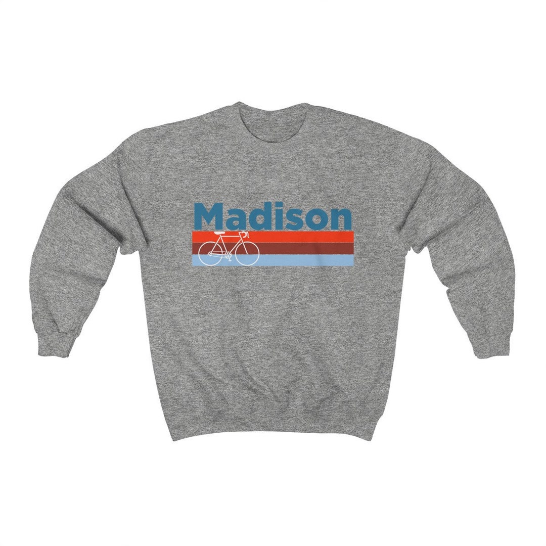Madison Wisconsin Sweatshirt Retro Bike Adult Unisex - Etsy