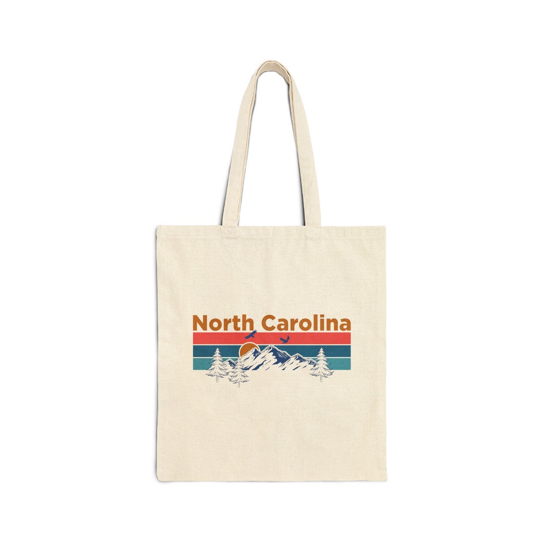 North Carolina Tote Bag - Cotton Canvas North Carolina Bag ...