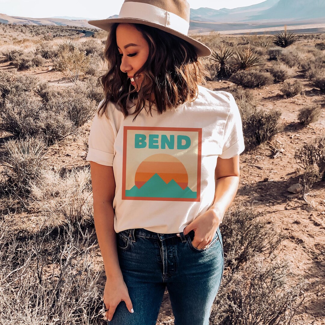 Retro Bend, Oregon T-shirt: Mountain Sun Graphic Tee - Etsy