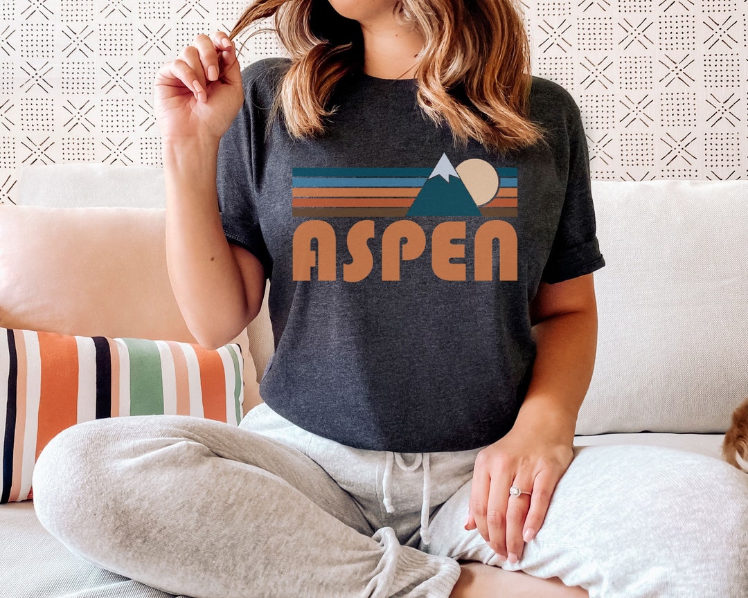 Aspen, Colorado Shirt, Retro Mountain Unisex Aspen T-shirt ...