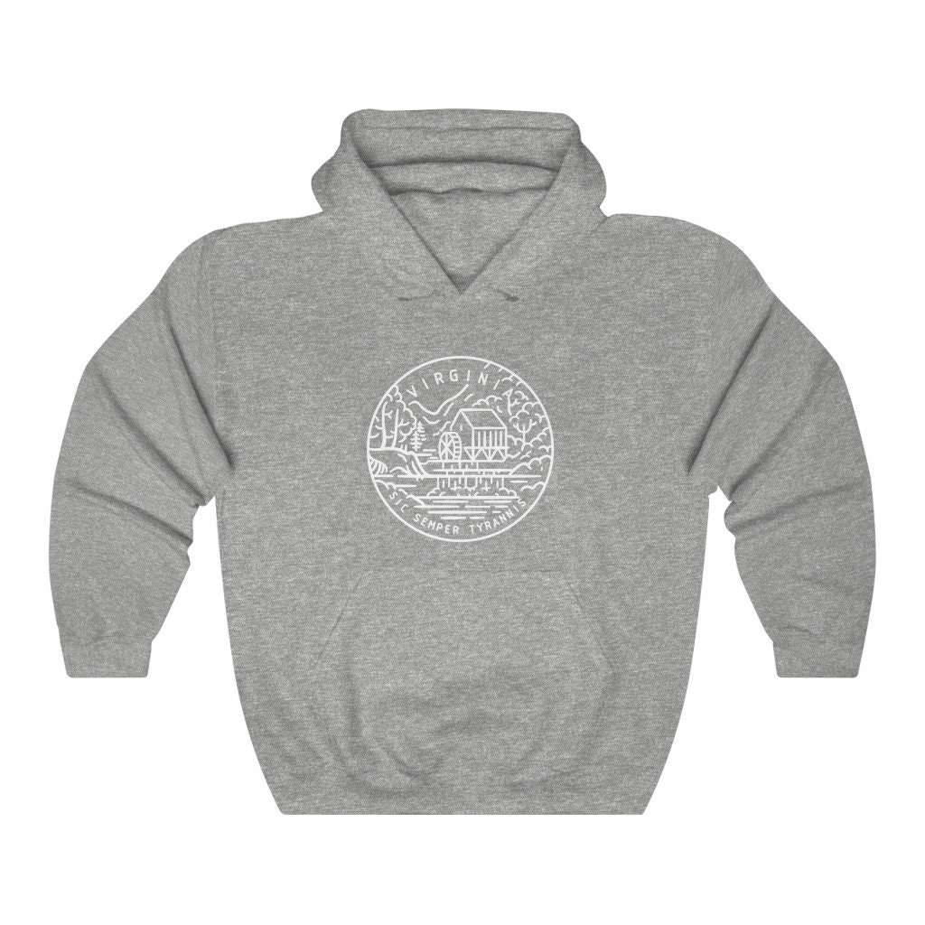 Virginia Hoodie State Design Adult Unisex Virginia Hoodie - Etsy